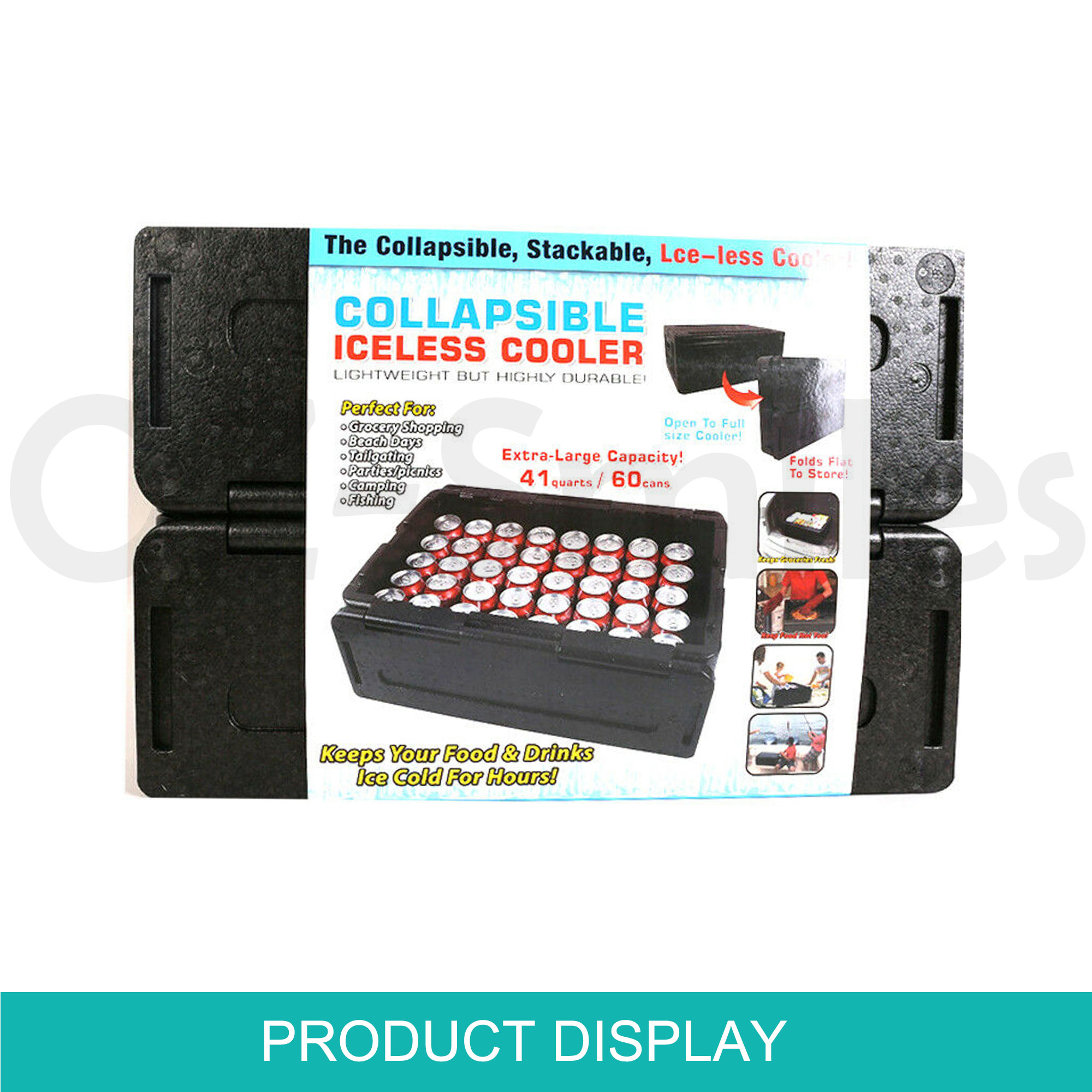 The Insulated Collapsible Folding Cooler Esky CHILL Chest COLD HOT ICE ...