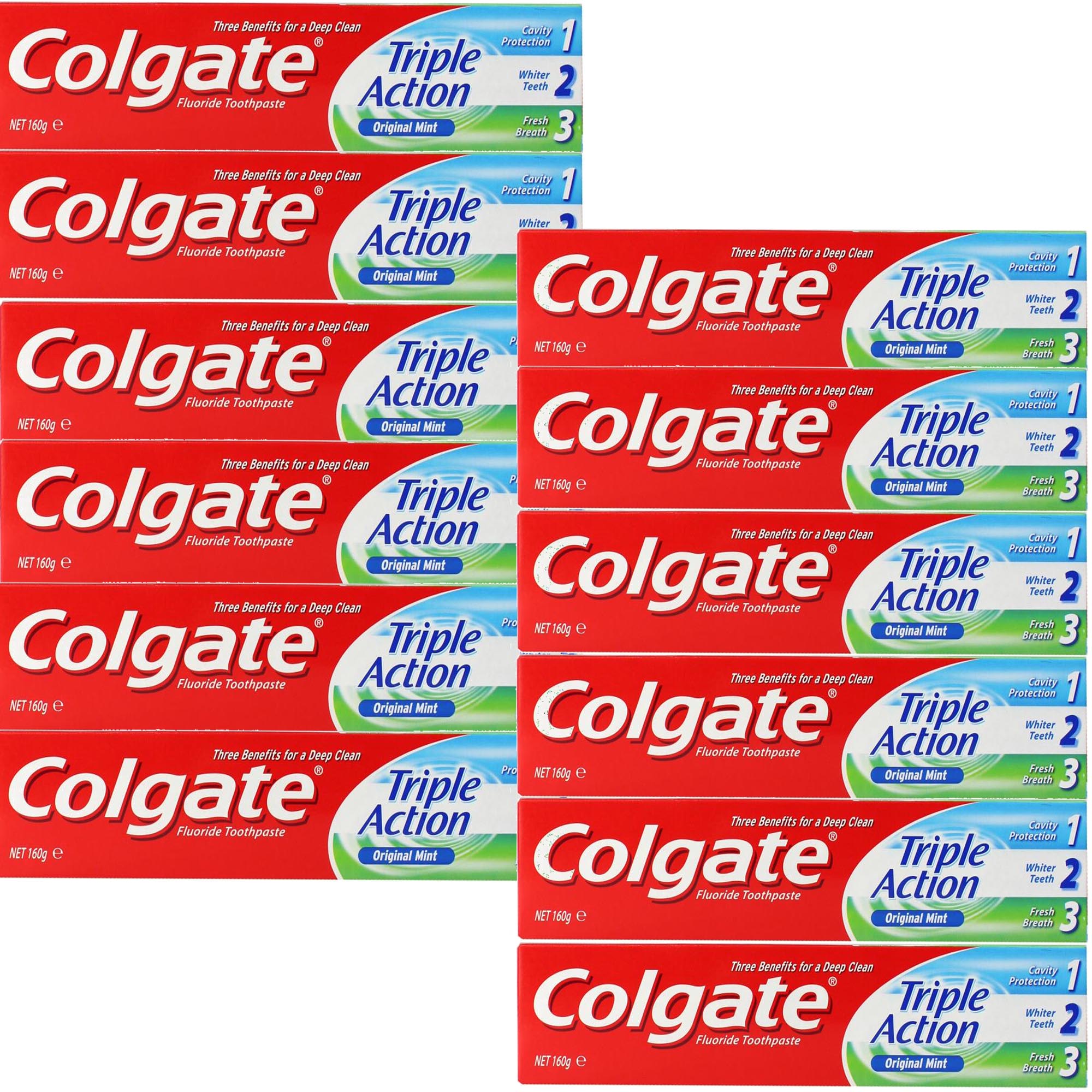 COLGATE TOOTHPASTE TRIPLE ACTION ORIGINAL MINT 160g | eBay