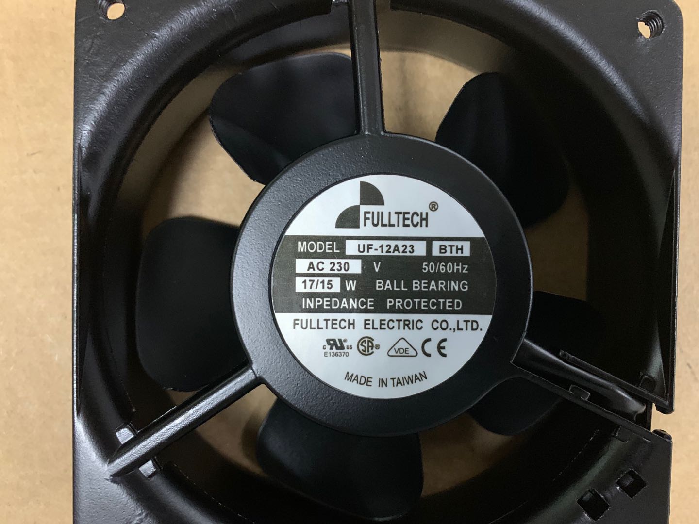 1pcs FULLTECH UF-12A23BTH AC230V 12038 12CM Cabinet Double Ball Cooling ...