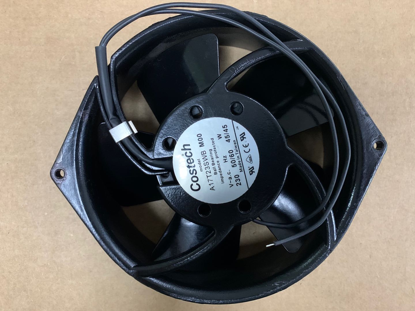 original Costech A17T23SWB M00 fan All metal iron fan blade AC230V 45W ...