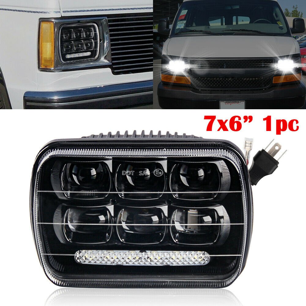 7''x6'' LED Headlight Headlamp For Chevy Express Cargo Van 1500 2500 ...