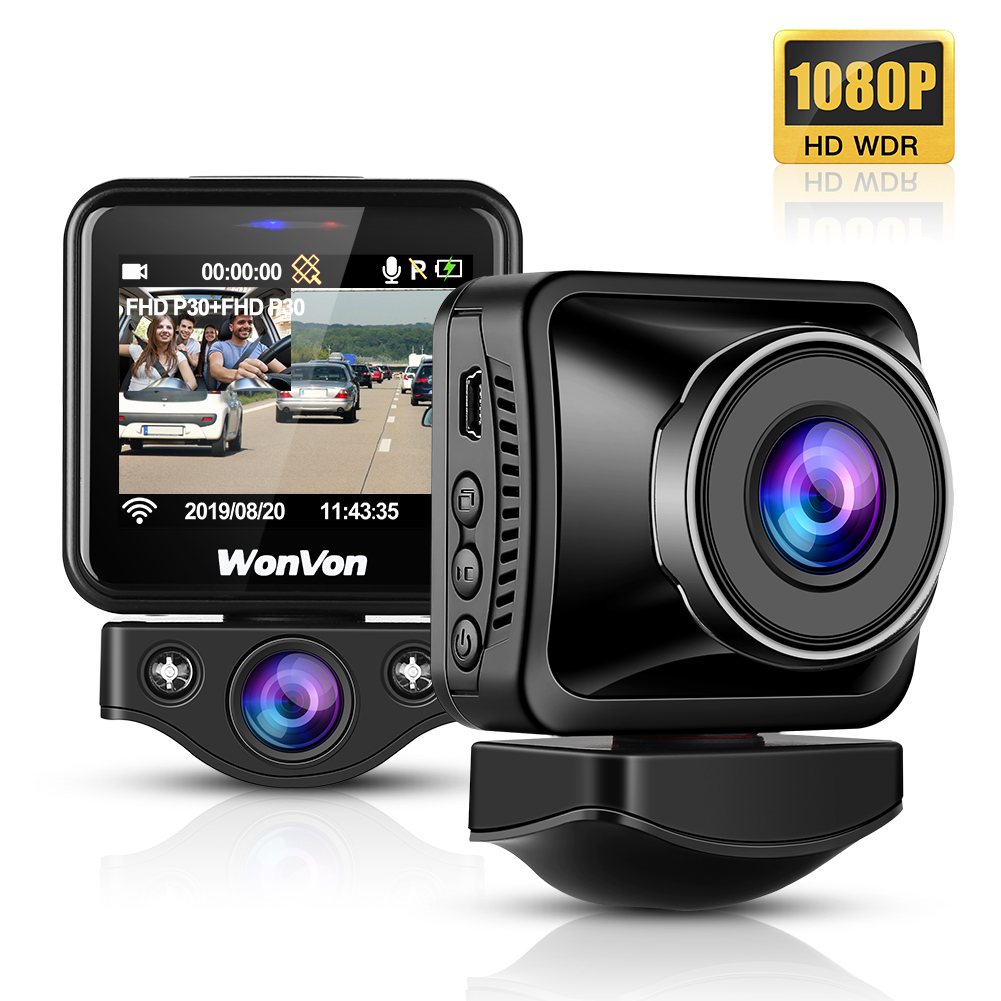 Dual Lens 1080p 30fps Sony Imx307 Wi Fi Vehicle Dash Camera Recorder