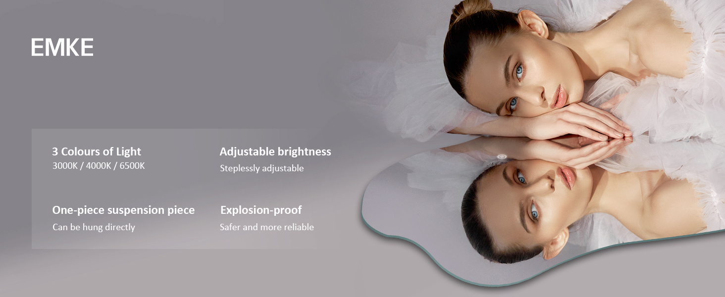 EMKE Freestanding Mirror Full Length with Led Lights, Floor Mirror with ...