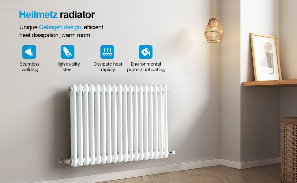 Heilmetz Traditional Radiator Central Heating Rads 2 Column Horizontal ...