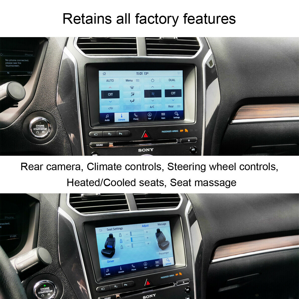 SYNC2 to SYNC 3 Upgrade Fit Ford 150 Edge Lincoln NAVI Touch APIM ...
