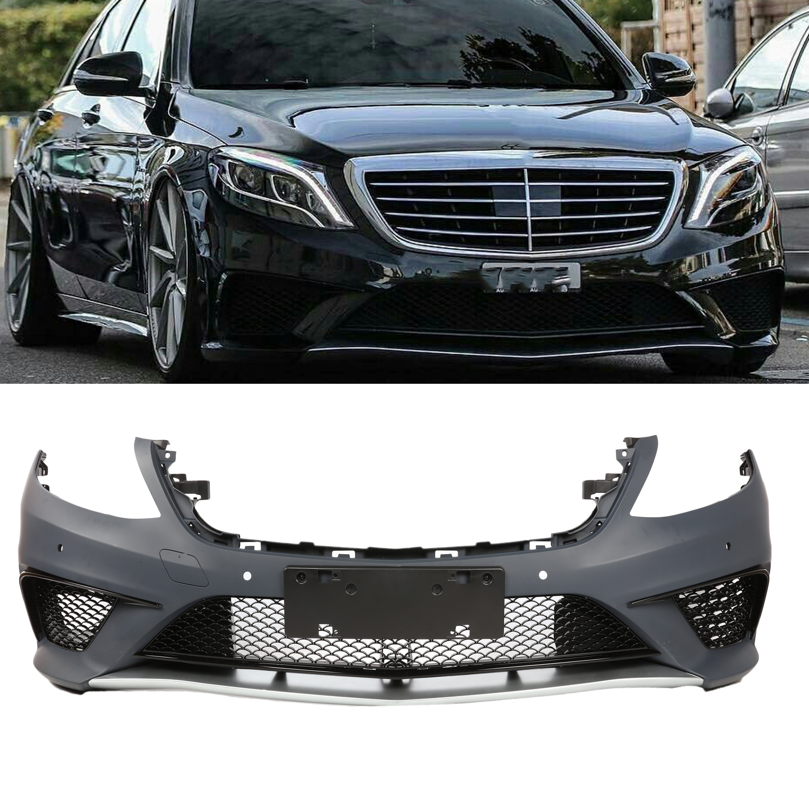 Fit Mercedes Benz S Class W222 13-16 S63 AMG Style Front Bumper w/ PDC ...