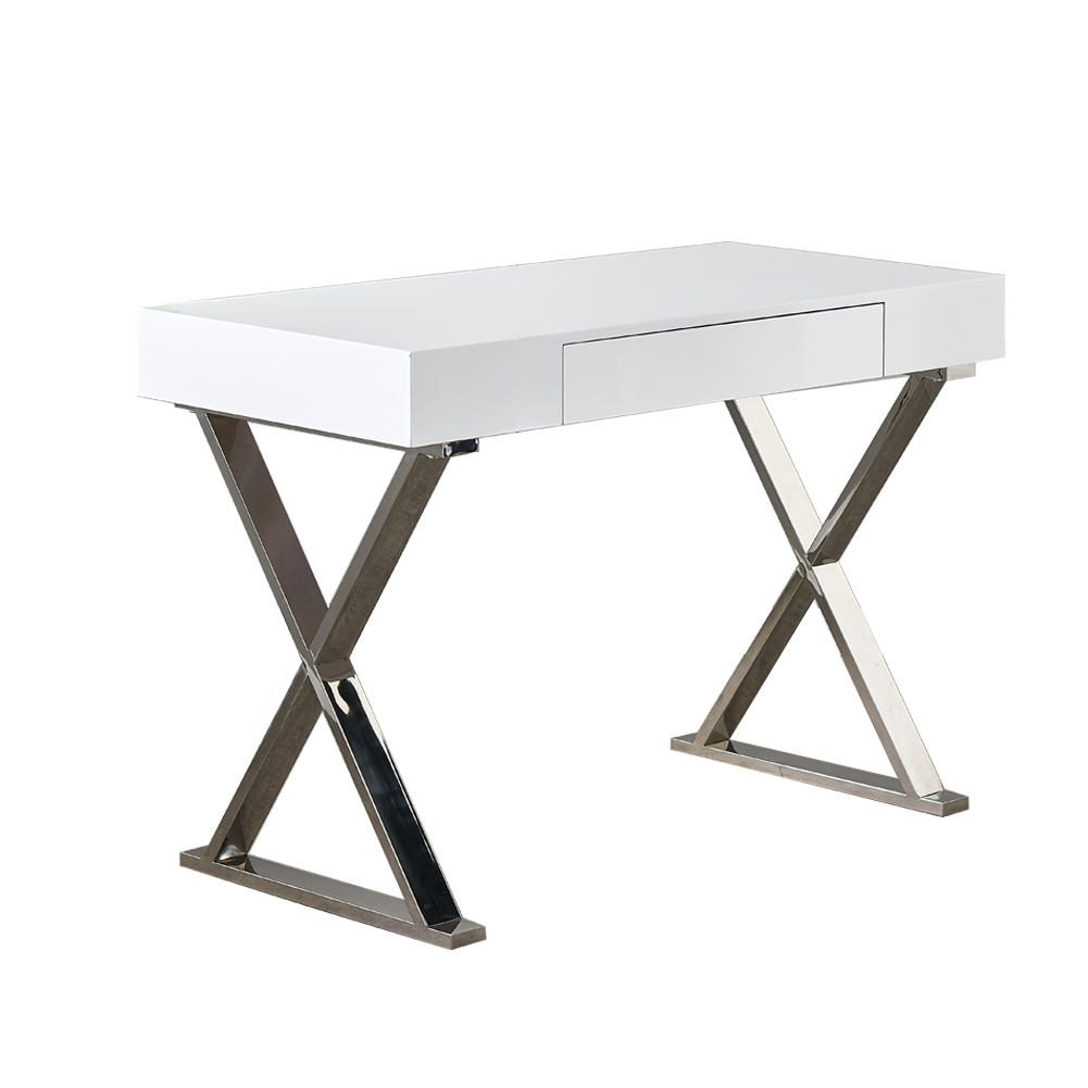 White High Gloss Dressing Table Drawer Computer Desk Office Vanity ...