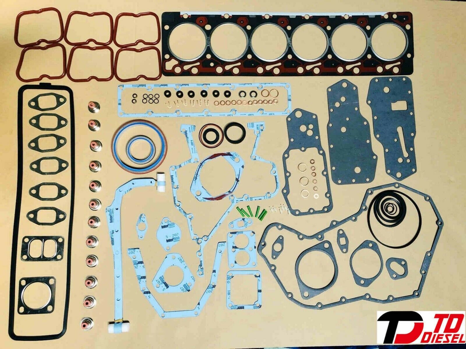 Upper & Lower Head Gasket Gaskets Set For Dodge Ram Cummins 5.9 24v Fit ...
