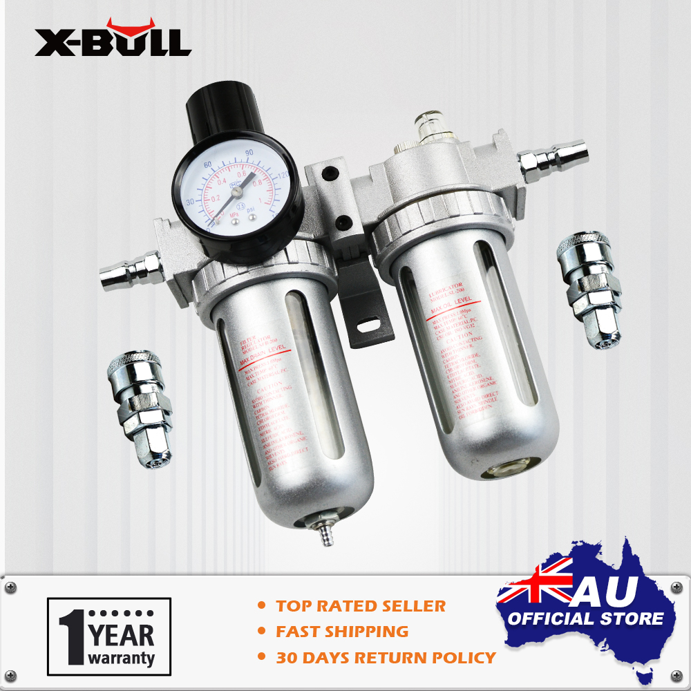 X-BULL Air Compressor Water Trap Oil Moisture Filter Regulator ...