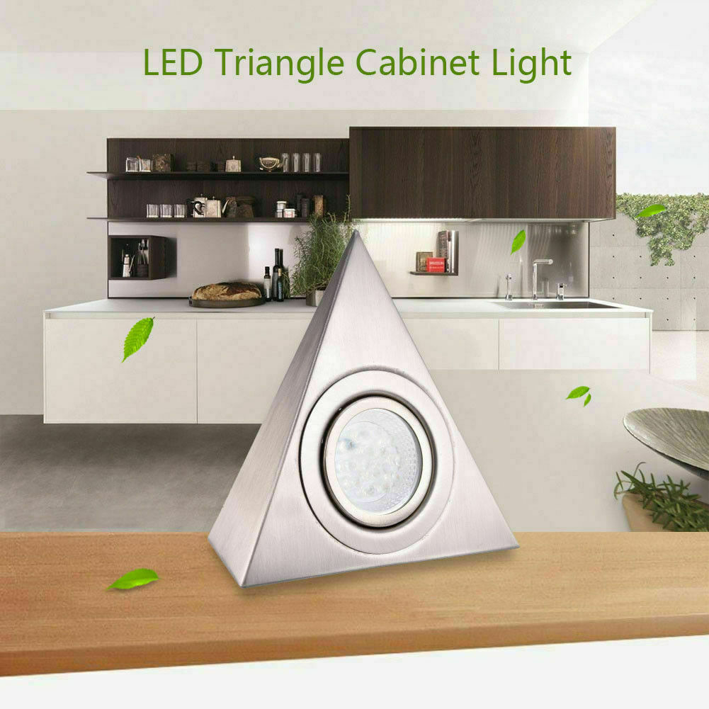 Mains LED Kitchen Under Cabinet Triangle Lights Unit Cupboard Counter ...