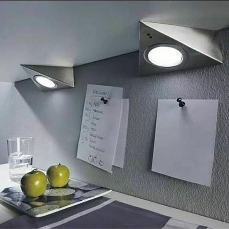 LED MAINS KITCHEN UNDER CABINET CUPBOARD COUNTER TRIANGLE LIGHT UNIT ...