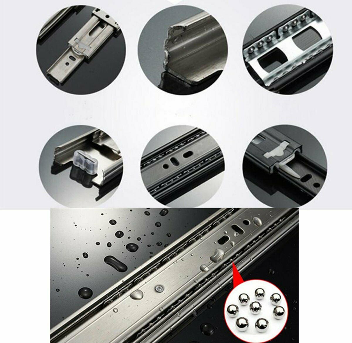 Heavy Duty Fully Extension Ball Bearing Drawer Runners Slide Runner 10 ...