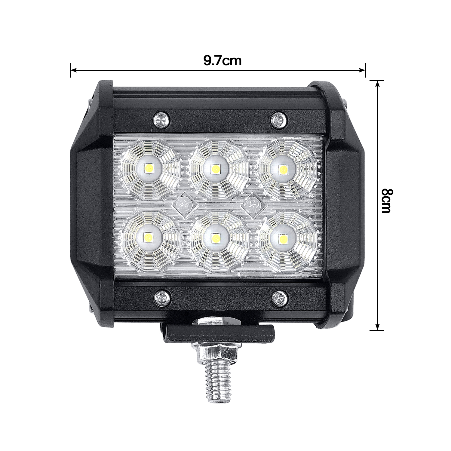 LED Arbeitsscheinwerfer 6x18W 12V 24V Offroad Scheinwerfer 10-30V ...