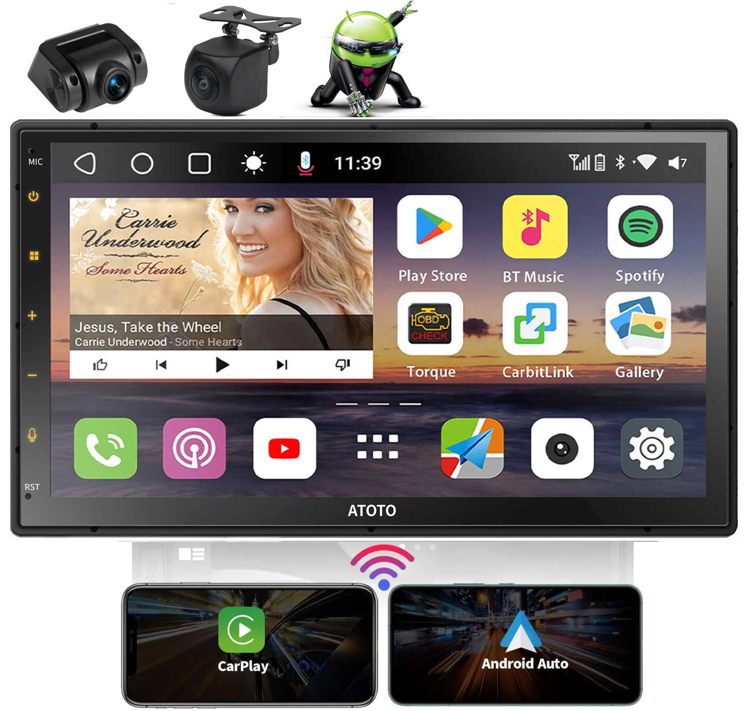 ATOTO S8 Gen3 2DIN 7" Gen AI Car Radio BT Digital Multimedia Receiver ...