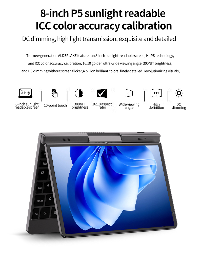 BDF 8 Inch Laptop Computer DDR5 8GB RAM 2TB SSD, Intel Alder Lake Up to ...