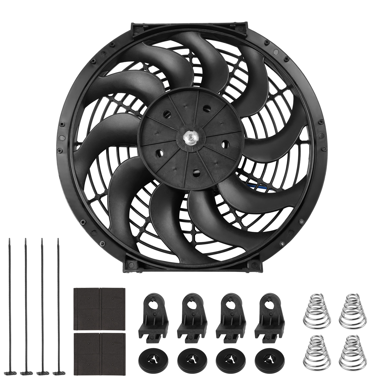 Car Radiator 12 Inch Radiator Fan Car Cooling Fan 80W 12V Universal ...