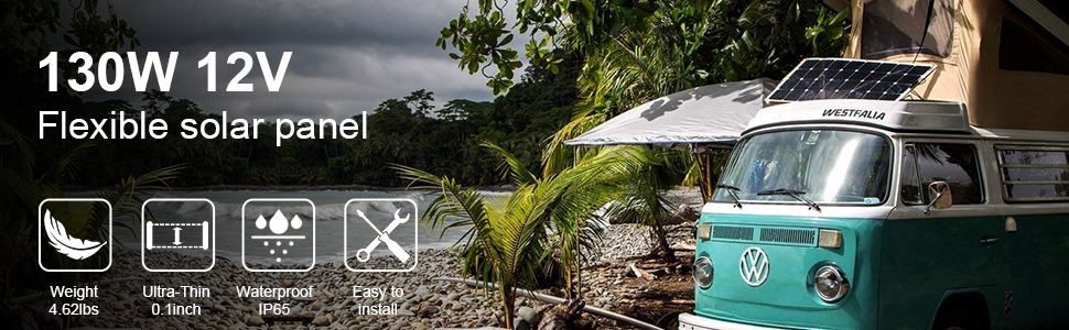 100W 200W 500W Flexible Solar Panel Kit ETFE LiFePO4 Battery RV Sailing ...