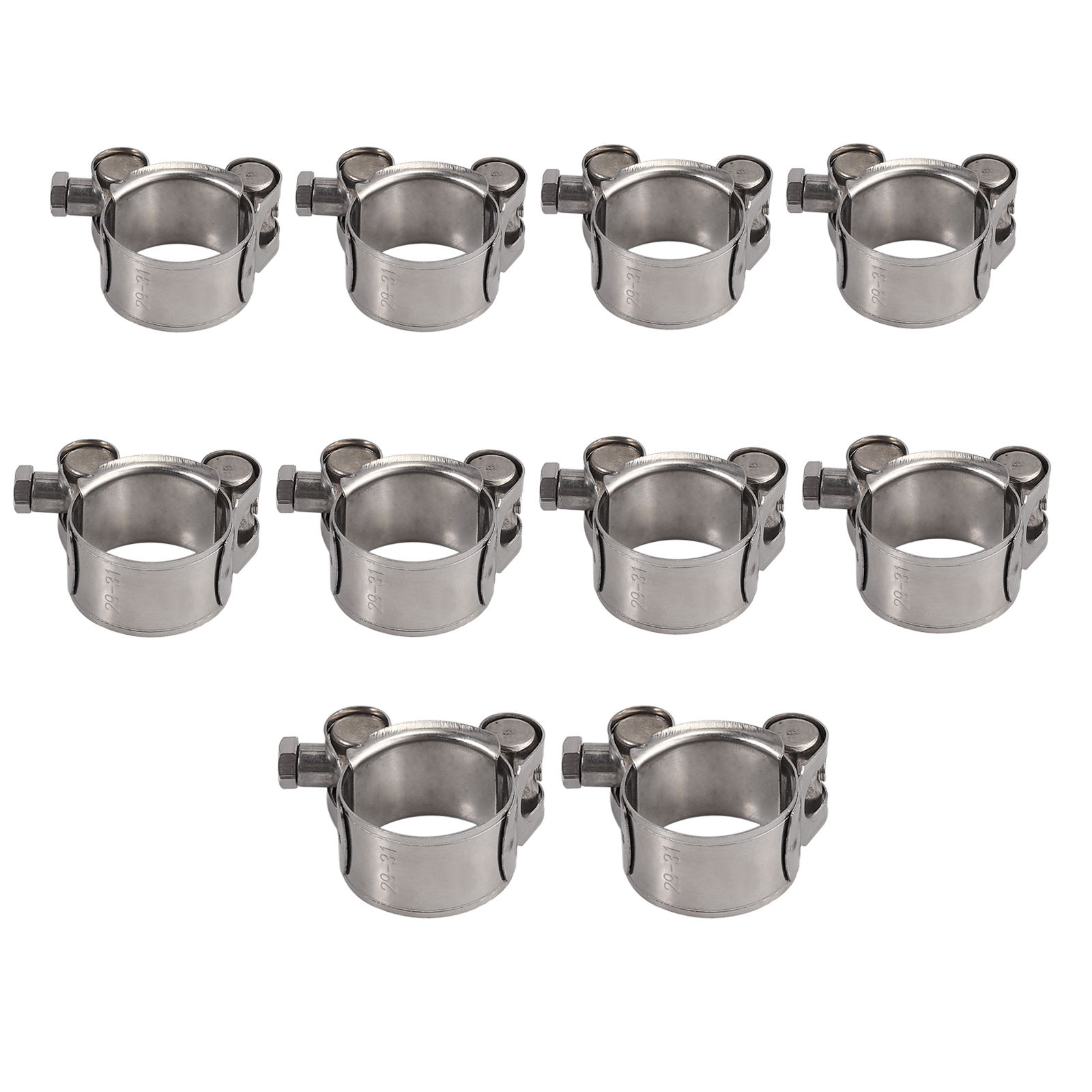 10x Schlauchschellen Edelstahl V2A mit Schneckengewinde Klemmen Set ...