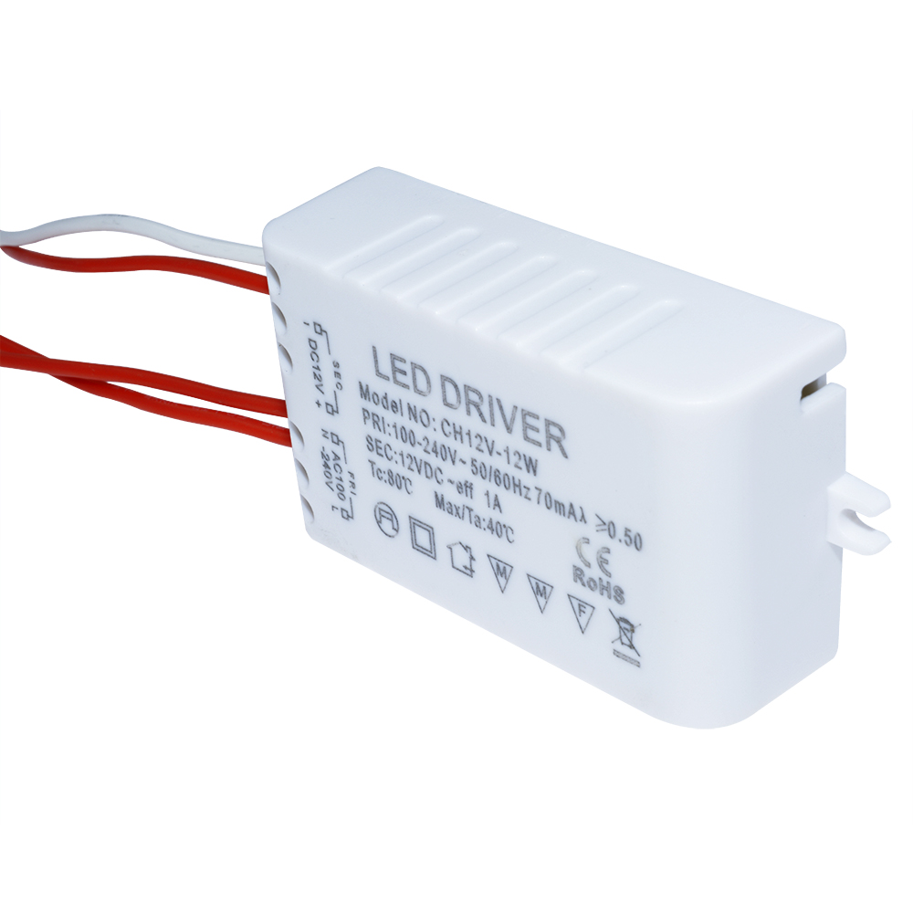 12W LED Driver Power Supply Transformer for LED Strip Lights DC 12V 1A ...