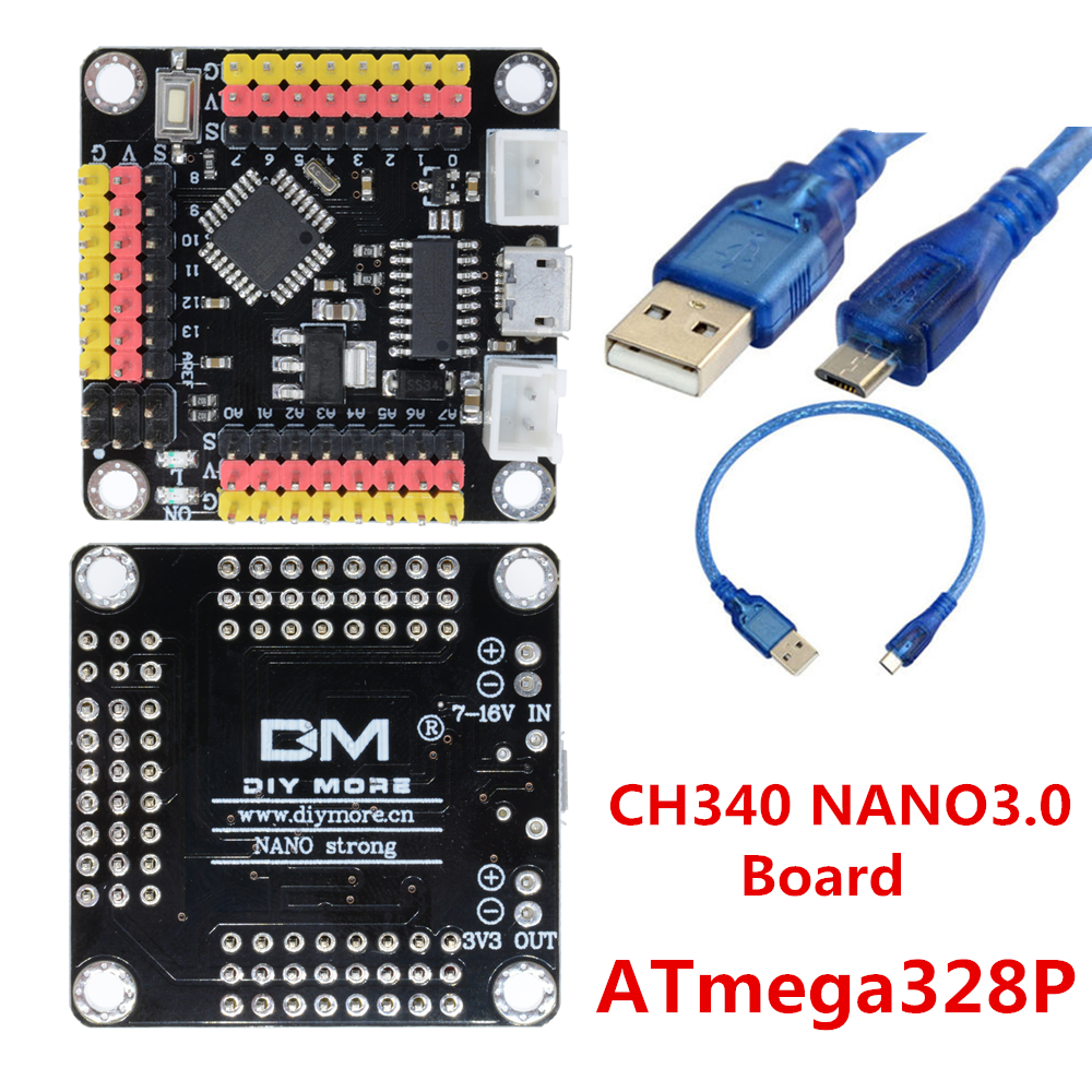 Nano V3.0 ATmega328 CH340G 5V 16MHz Terminal Adapter Controller Board f/ Arduino | eBay