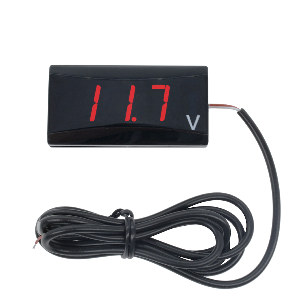 Digital LED Voltmeter Panel Volt Voltage Meter 12V Red/ Blue/Water Blue ...