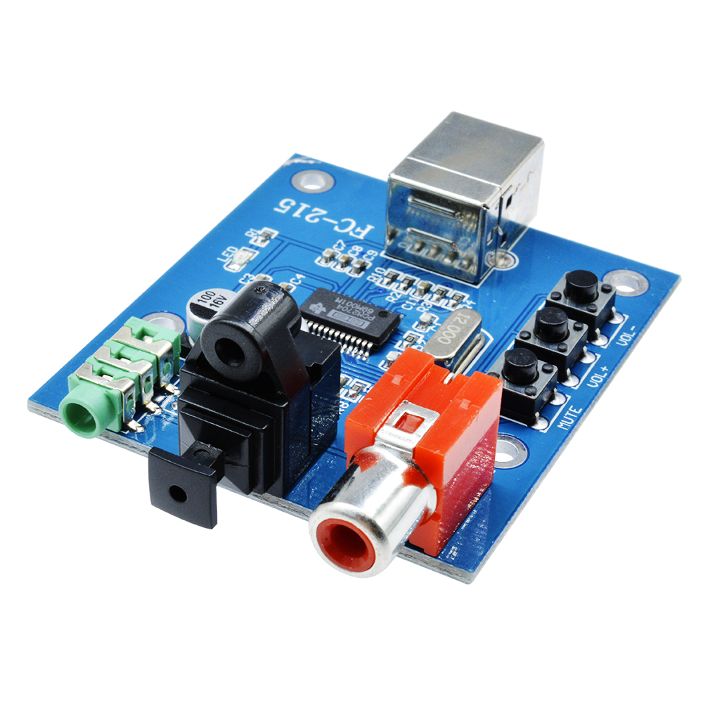 PCM2704 USB DAC to S/PDIF Sound Card Decoder Board 3.5mm Analog Output ...