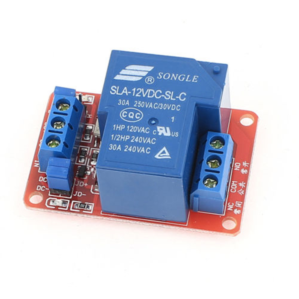 30A 1-Channel Relay Module With Optocoupler H/L Level Triger 5V 12V 24V ...