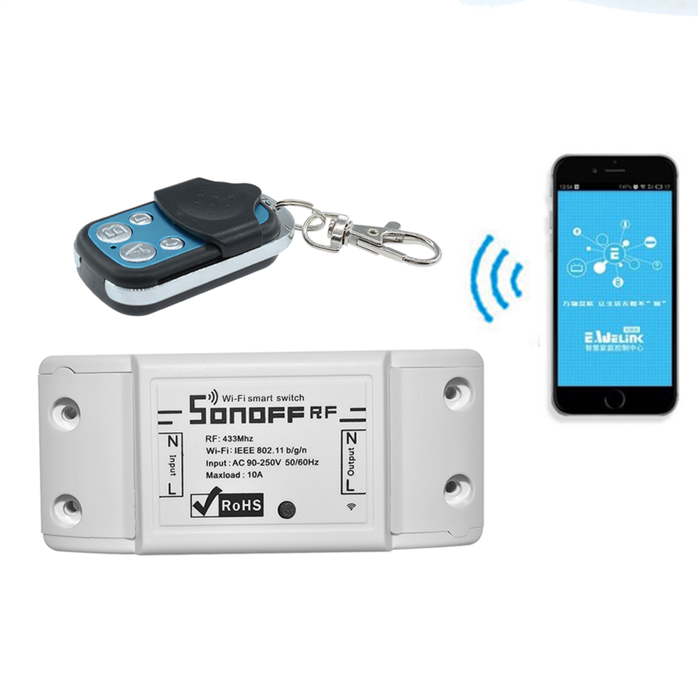 433Mhz Remote Control Sonoff RF WiFi Wireless Home Smart Switch Module ...