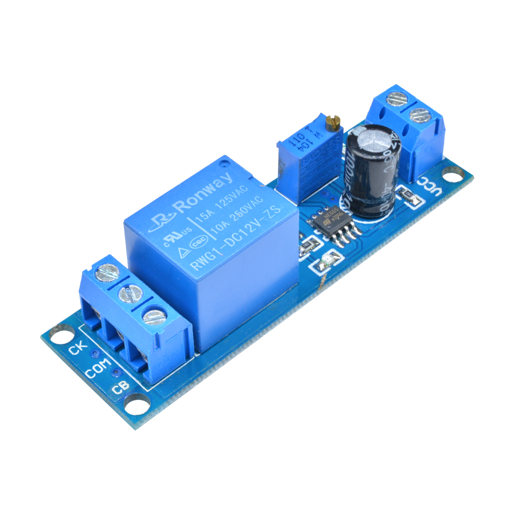12V Delay Timer Switch Relay Module 0 -10 Second NE555 Oscillator ...