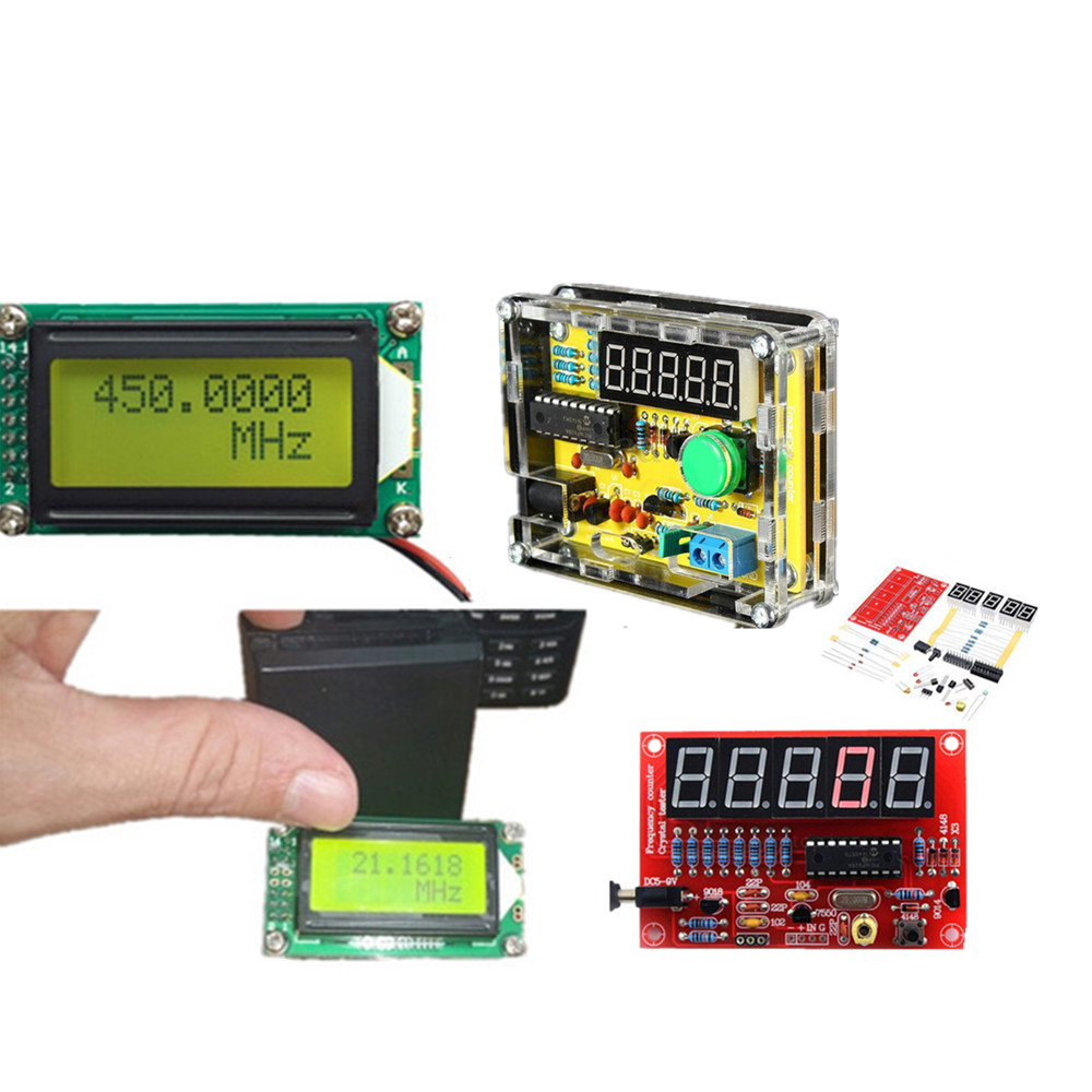 1Hz-50MHz 1MHz-1.1GHz Frequency Counter Crystal Oscillator Tester meter ...