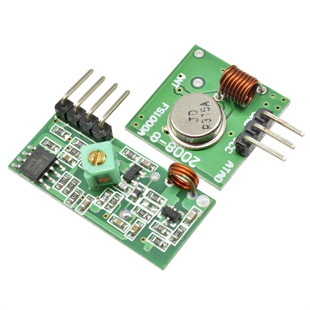 5Pcs 315Mhz RF Transmitter & Receiver Wireless Module for Arduino ...