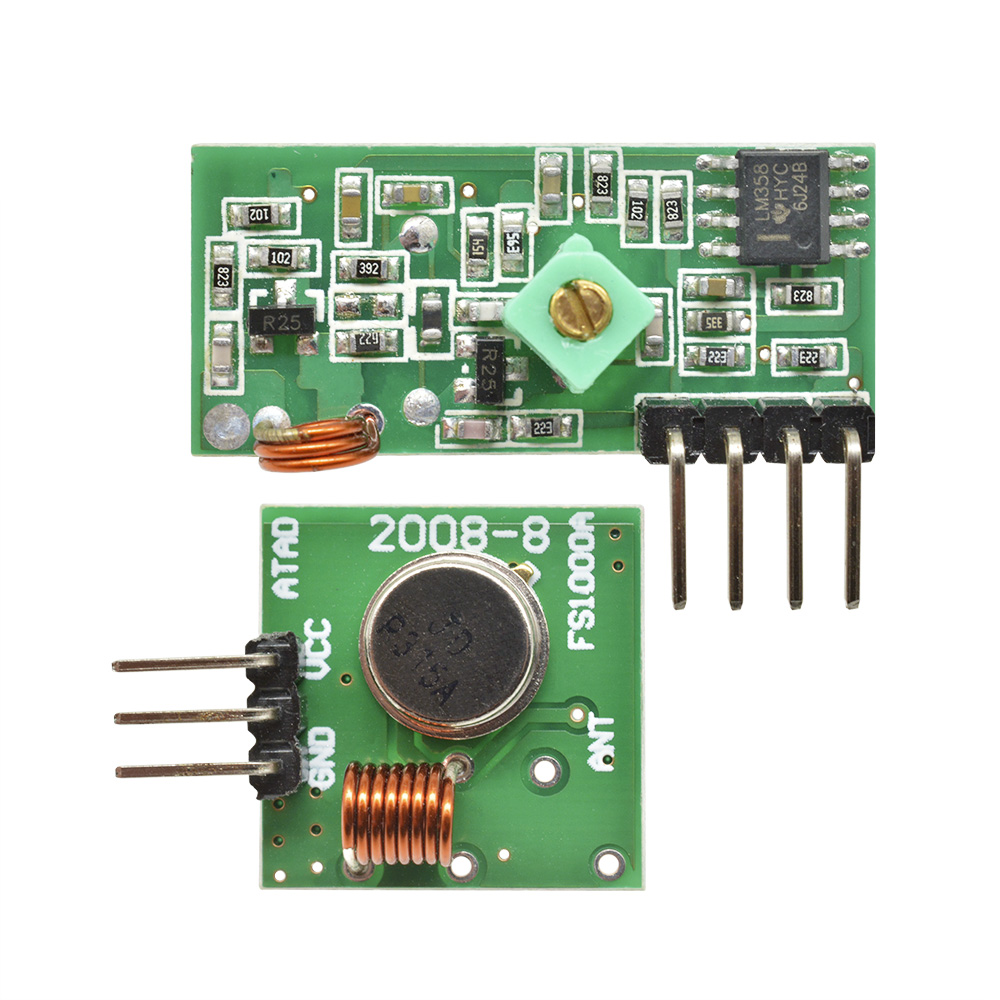 5Pcs 315Mhz RF Transmitter & Receiver Wireless Module for Arduino ...