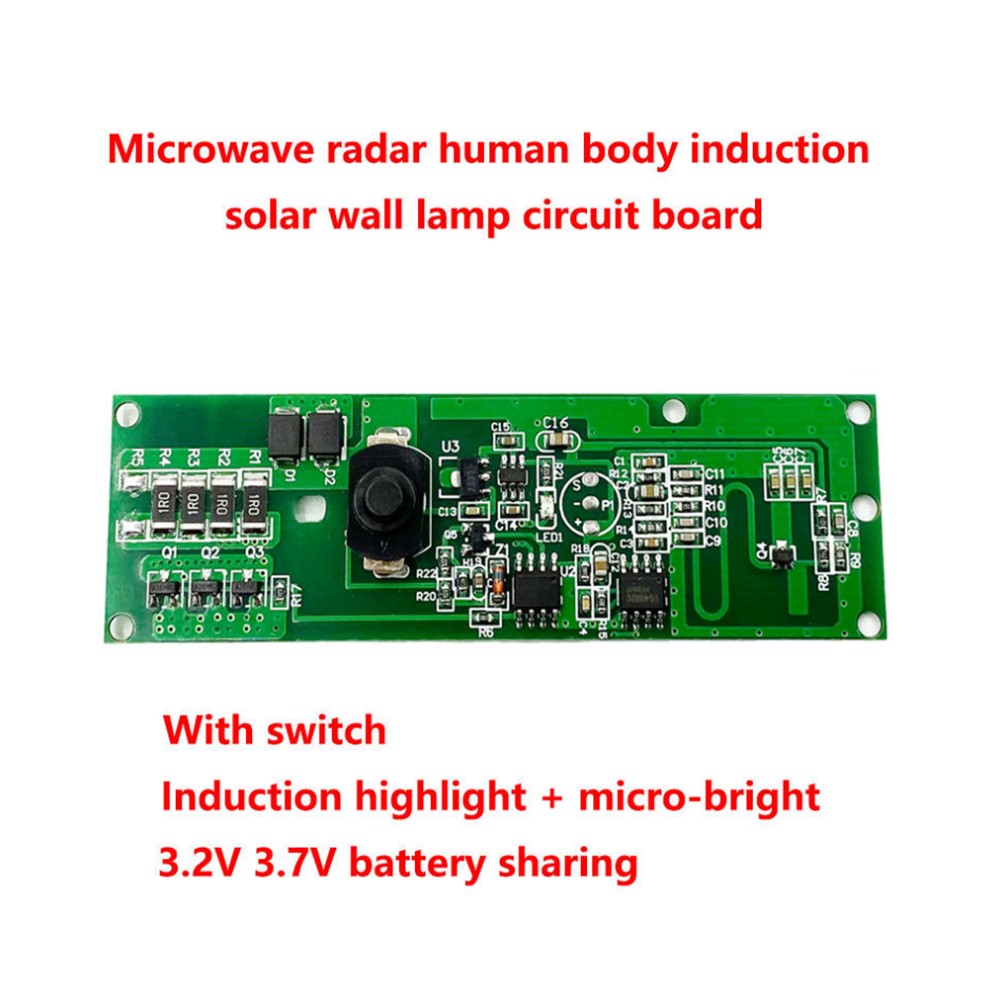 3.7V DIY Solar Lamp Circuit Board Control Sensor Module Infrared ...