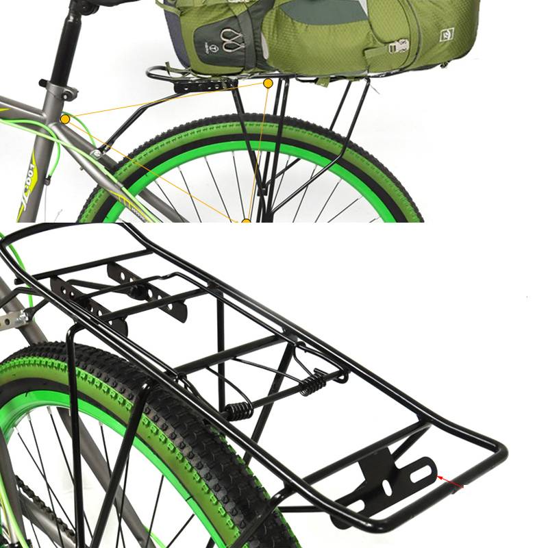 Alloy MTB Bike Bicycle Cycle Pannier Rear Rack Seat Carrier Bag Luggage ...