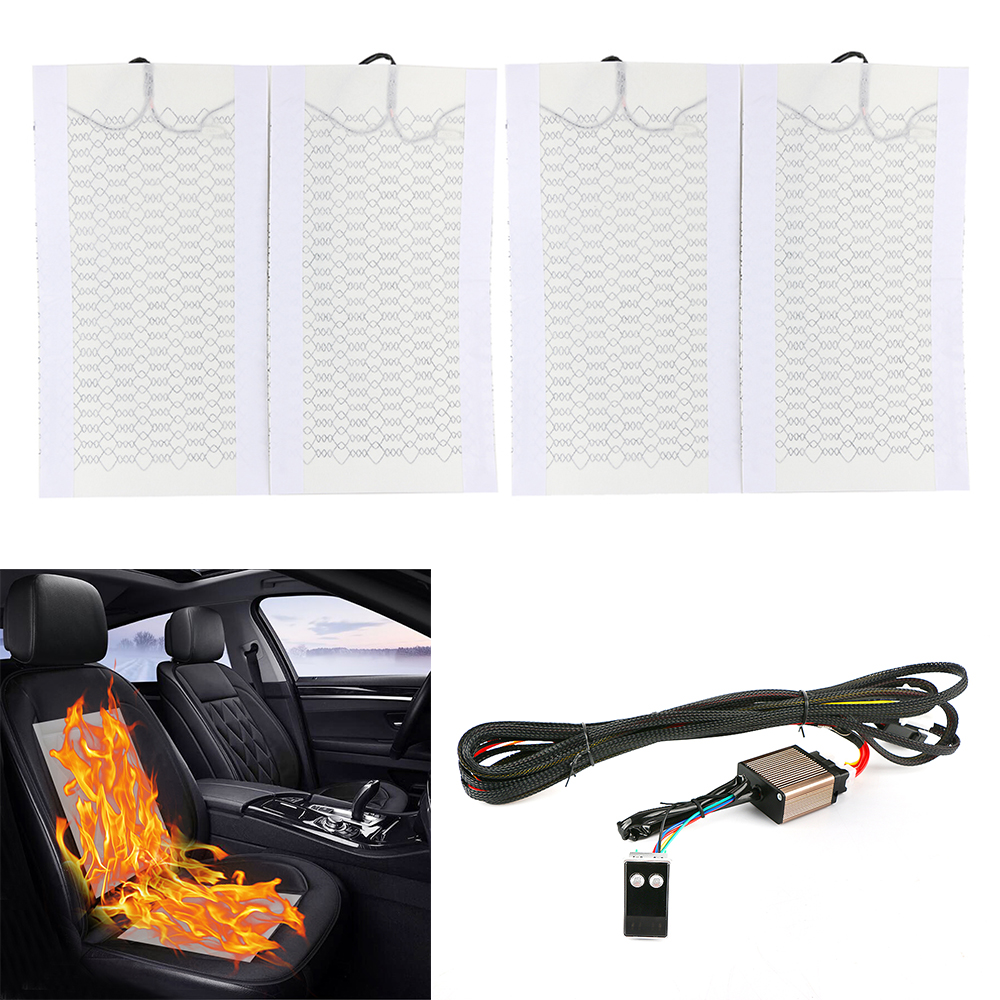 Carbon Fiber Universal Heated Seat Heater Digital 5-Gear Switch Kit For ...