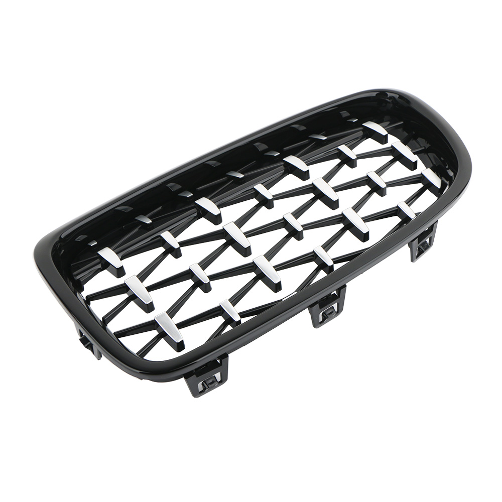 Chrome Black Front Kidney Diamond Grille Grills For BMW F30 328i 335i ...