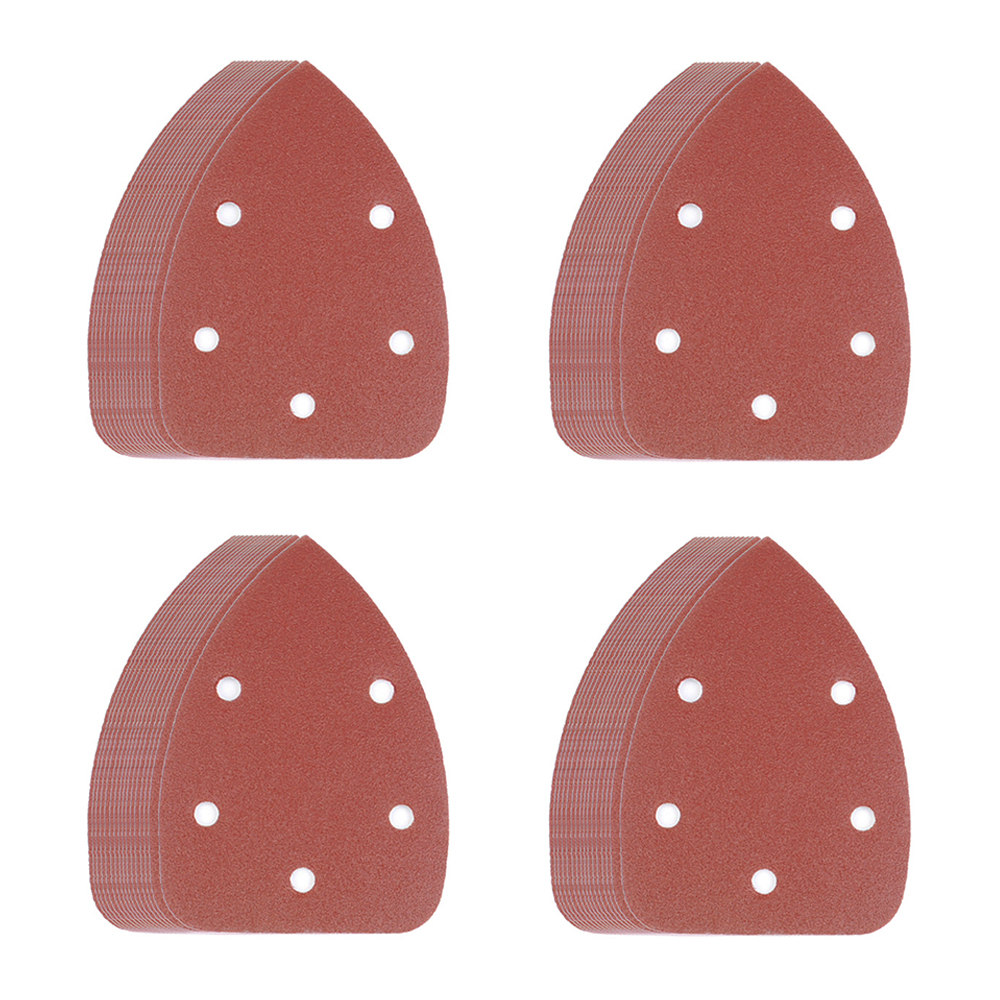 50PCS 40-120Grit Sanding Sheets Discs Triangle Sander Grinder Paper ...