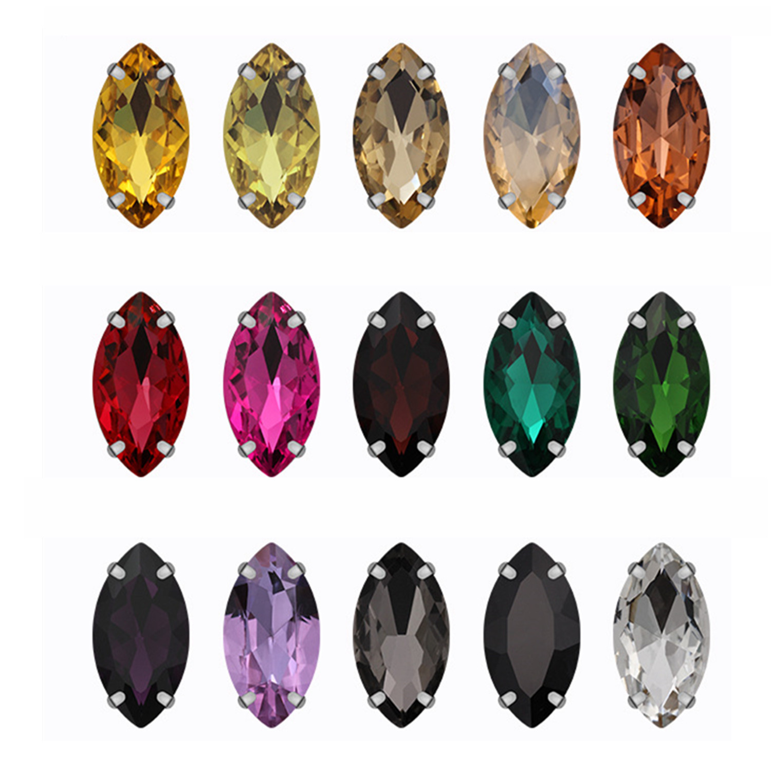 50pcs Mixed Assorted Eye Rhinestone Cabochon Cameo Flatback Handmade ...