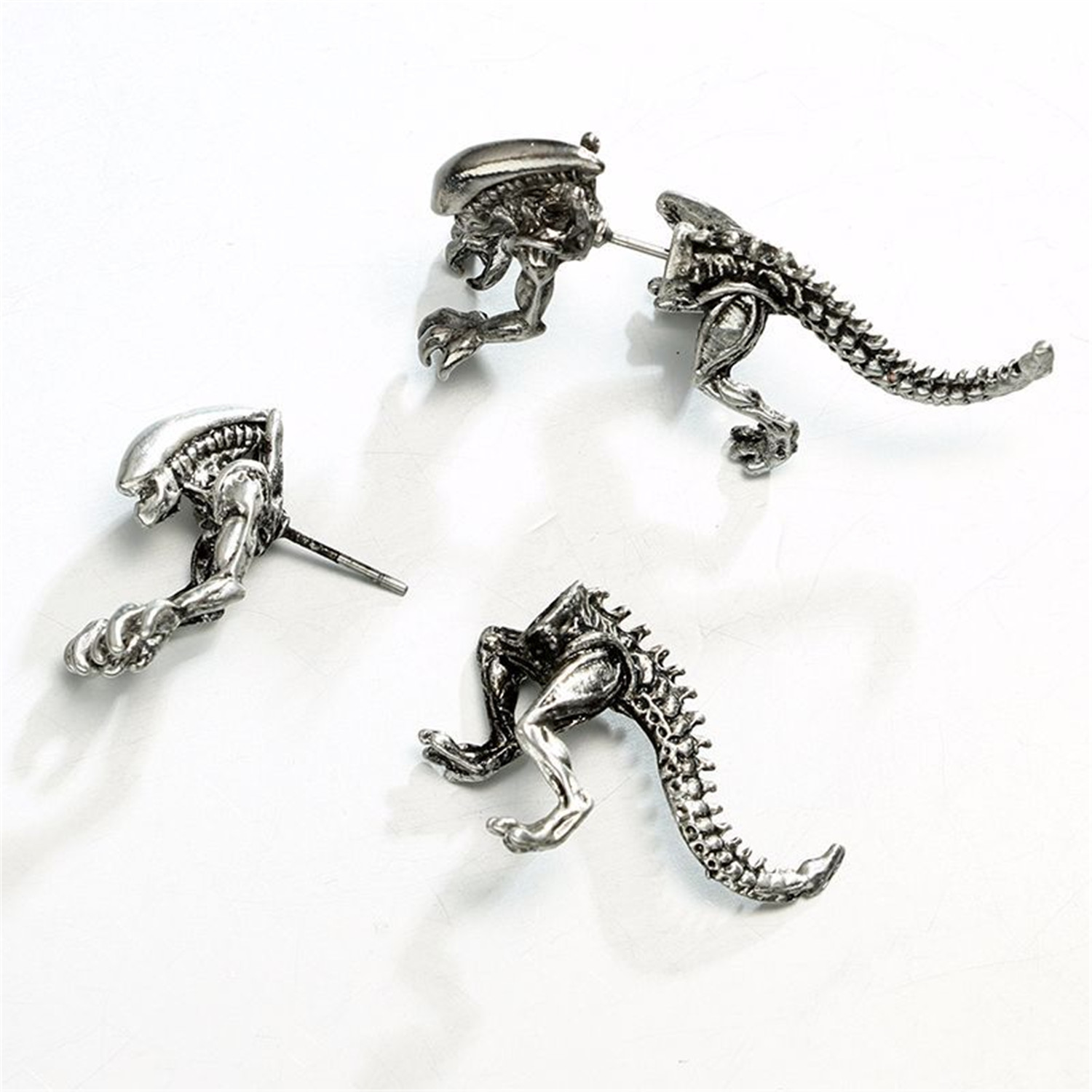 Fashion Halloween 3D Alien Beast Ear Stud Pierced Earrings Jewelry ...