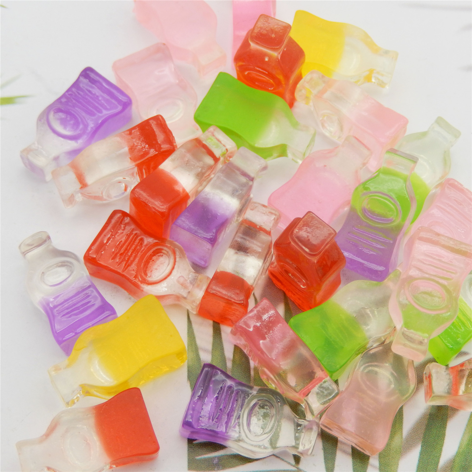 20 pcs Assorted Mini Resin Drink Bottles Embellishments DIY Craft ...