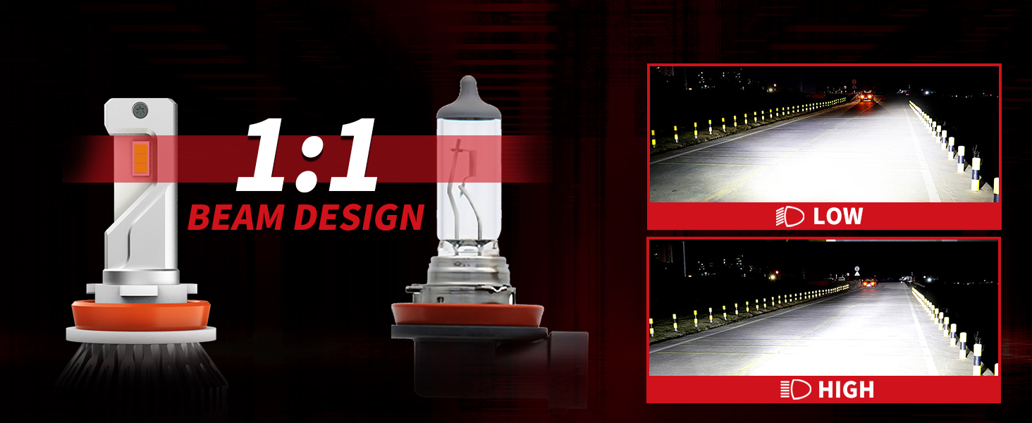 Lasfit Led Bulbs LASFIT H11 LED Headlight Bulb Kit - 6000K White ...