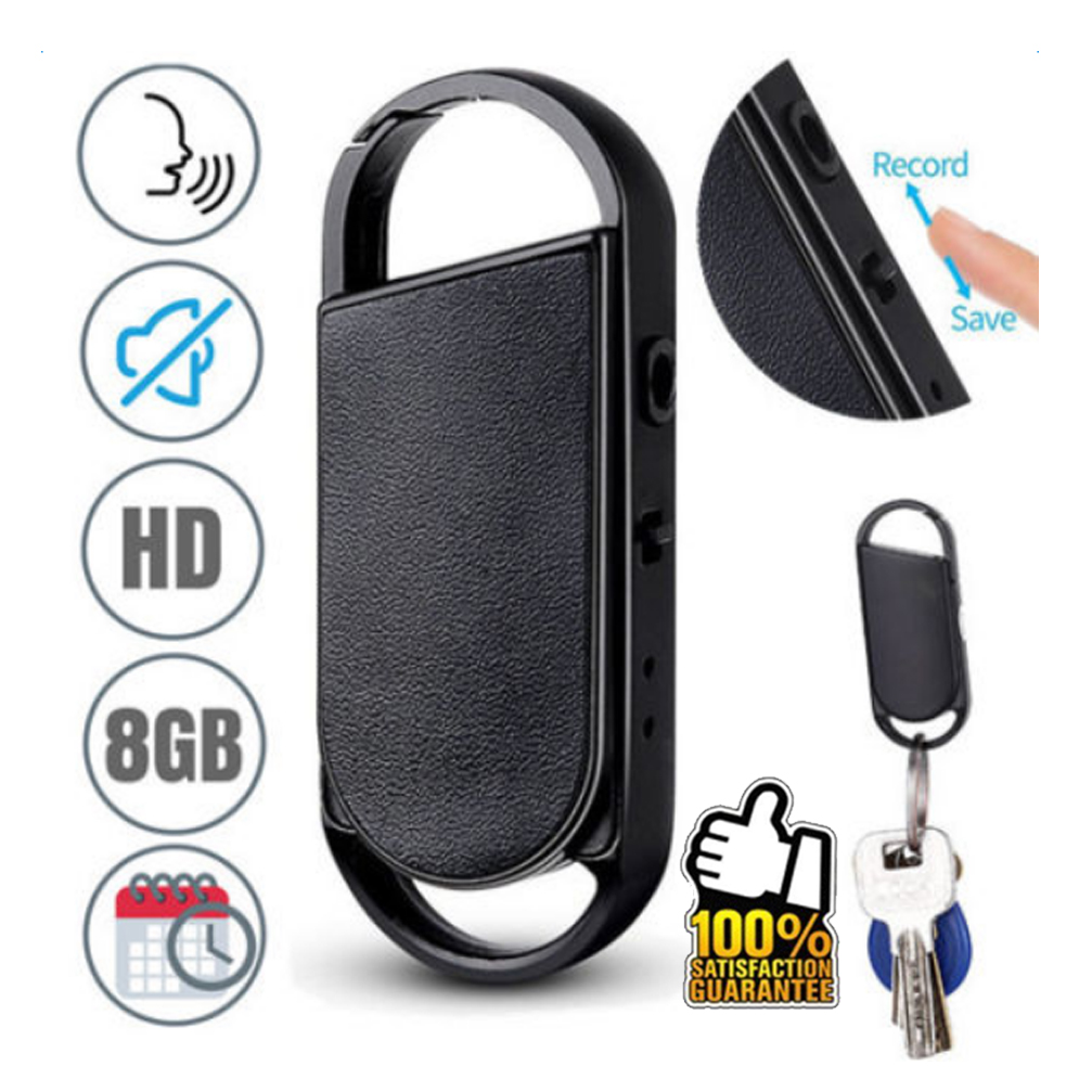 Keychain Voice Activated Mini Spy 8gb Sound Audio Recorder Dictaphone Device Ebay