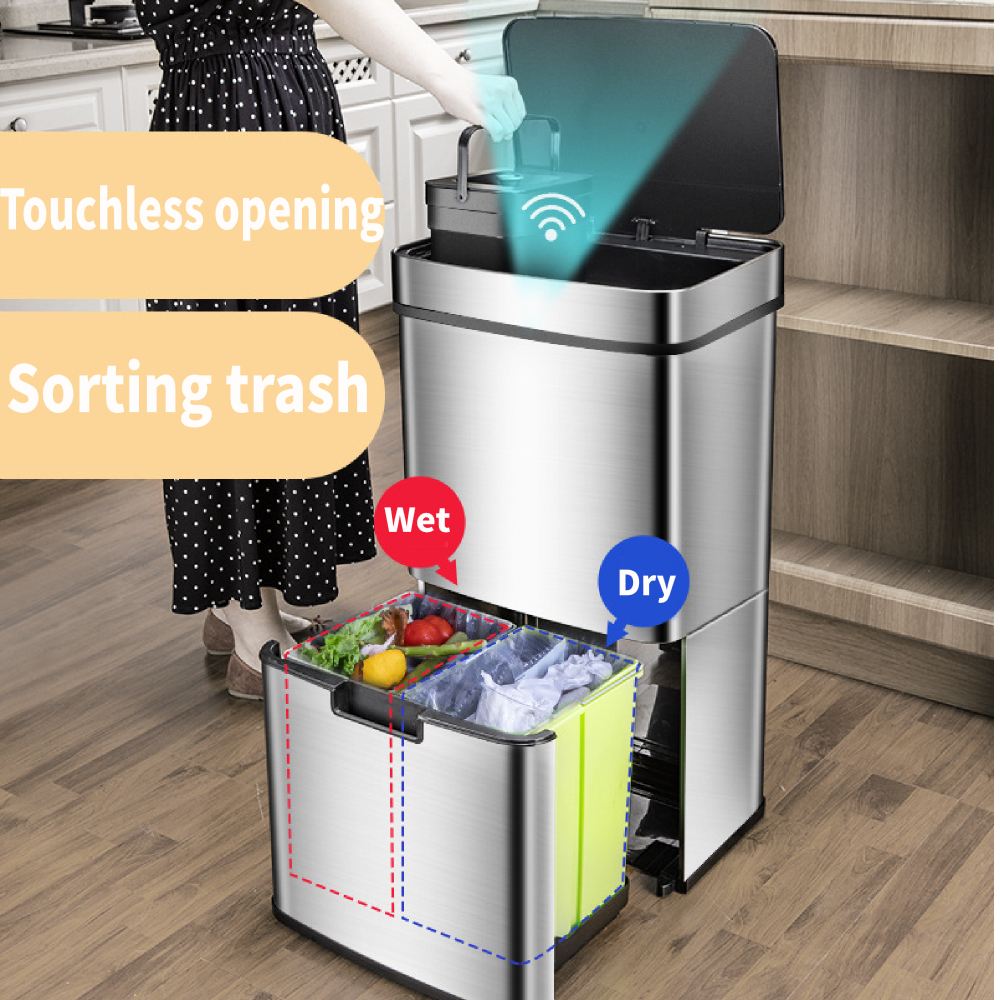 72L Touchless Automatic Smart Sensor Dustbin Waste Bin Kitchen Recycle ... 72L Touchless Automatic Smart Sensor Dustbin Waste Bin Kitchen Recycle ...