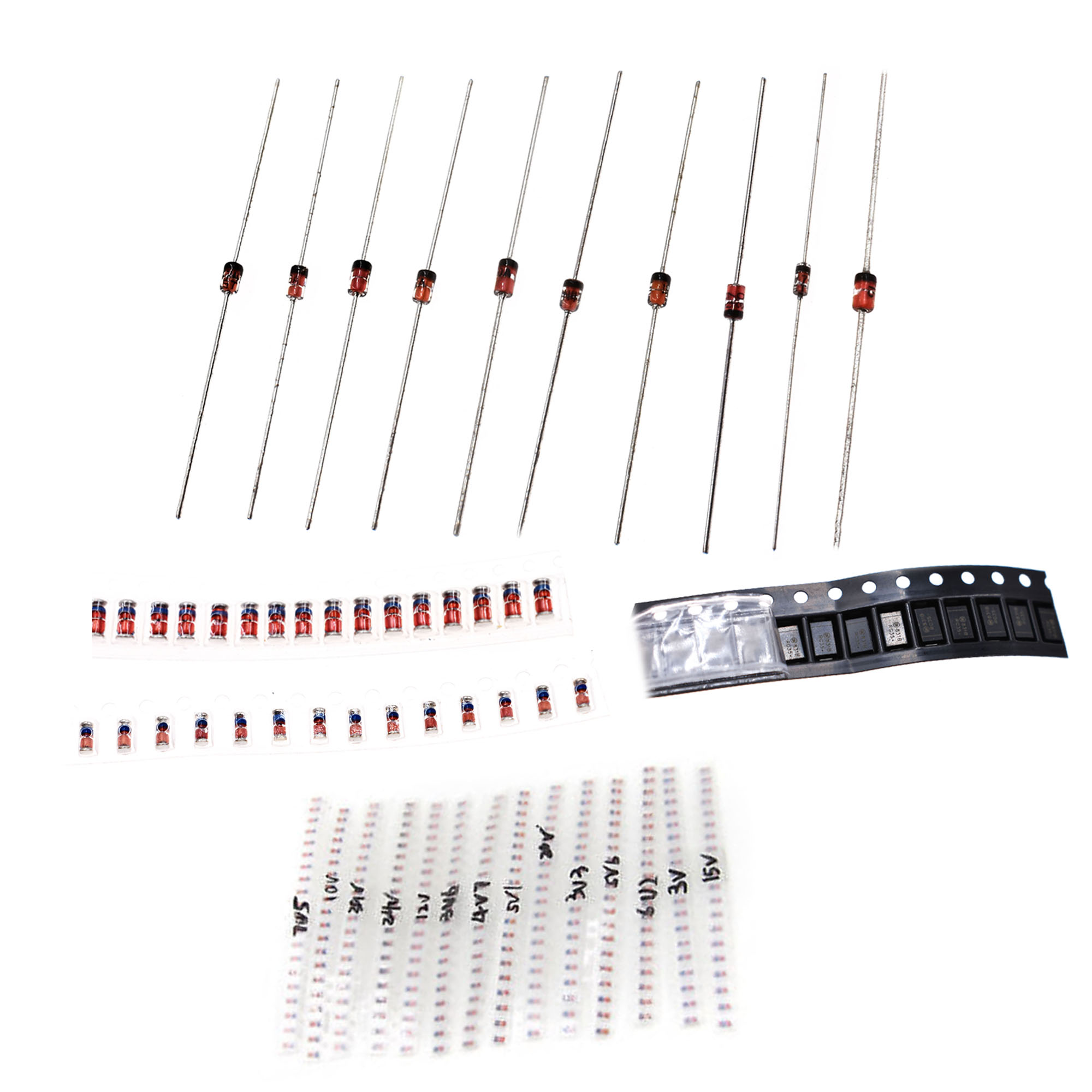 Zener Diode 1N4730A 1N4733A 1N4734A 1N4740A 1N4749A BZX55C4V7 BZX85C15 ...