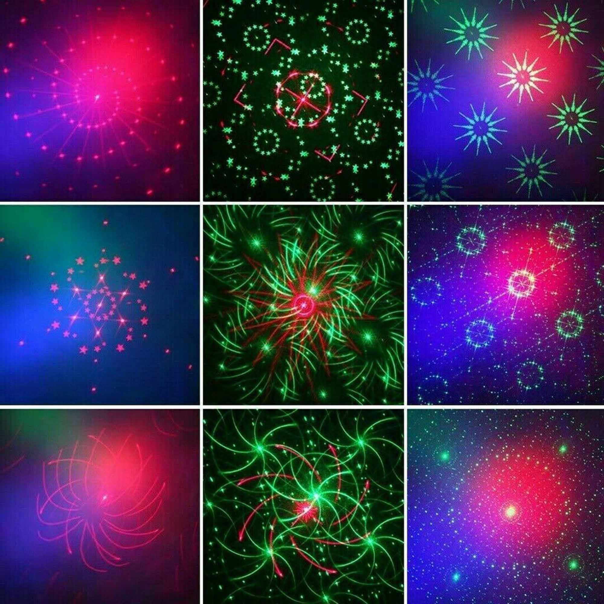 60 Patterns Laser Stage Lighting Projector RGB LED USB Light Party ...