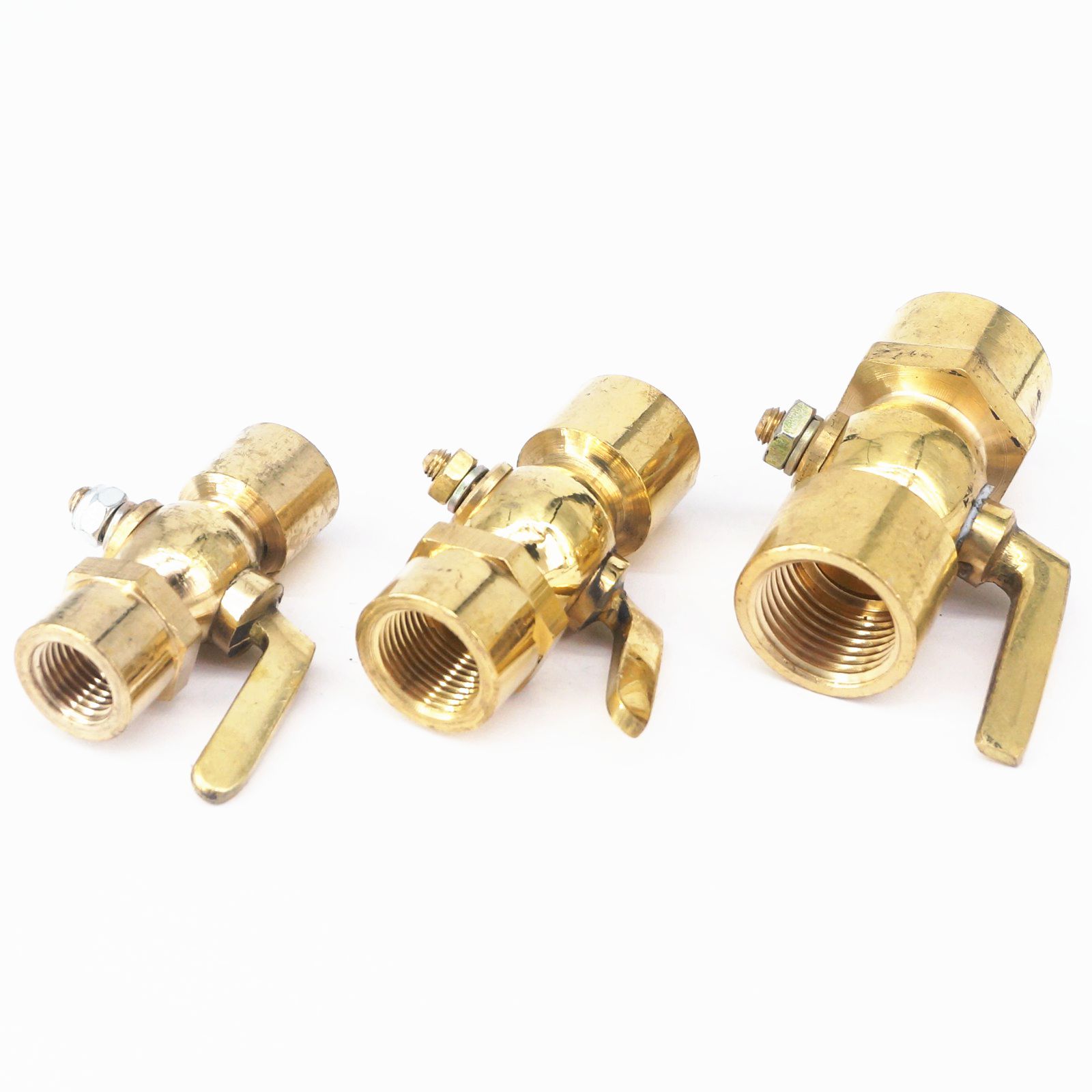 1/4" 3/8" 1/2" BSP Female Threaded Brass Drain petcock Shut Off Valve ...