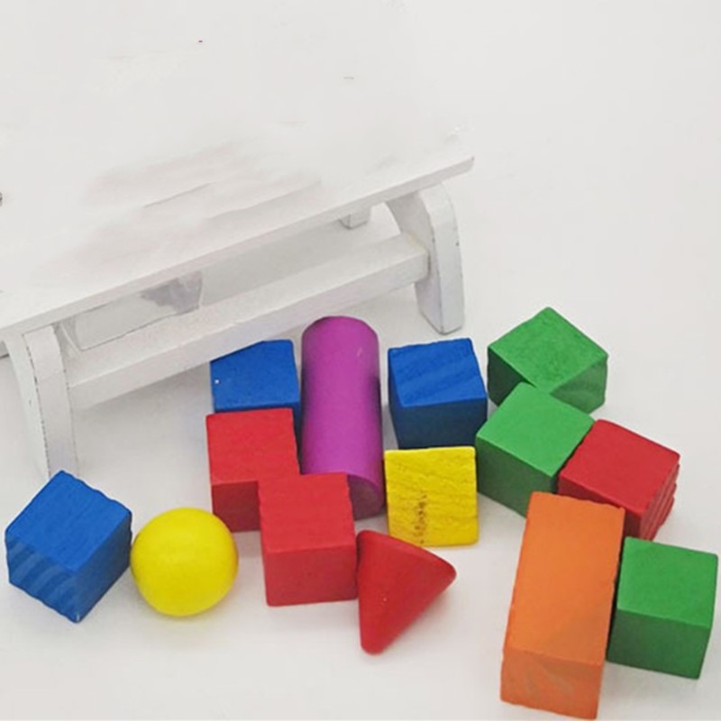 3D Shapes Geometric Solids Wooden Math Games Toys 14Pcs/Set | eBay