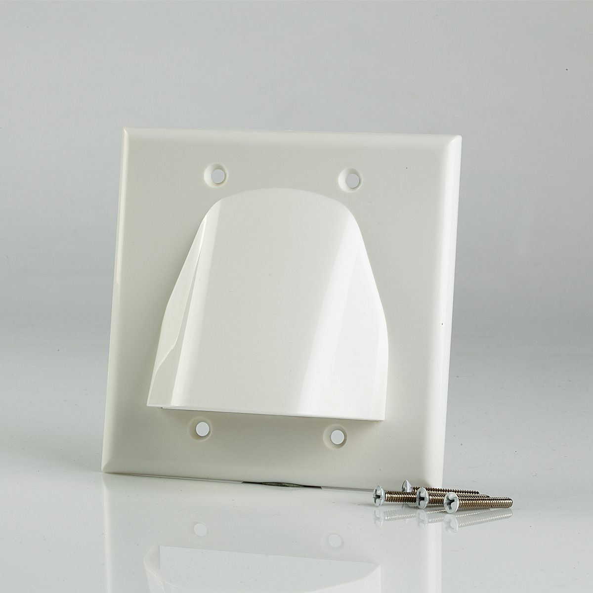 Double Gang Bulk Cable Wall Plate White 1 pcs Free Shipping | eBay