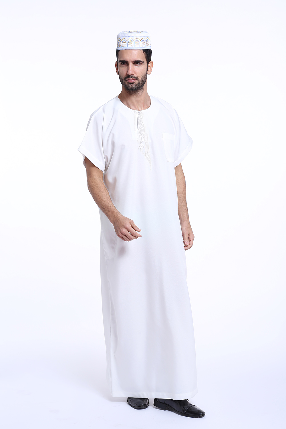 Saudi Thobe Men Galabeya Thoub Abaya Robe Dishdasha Arab Kaftan Muslim ...