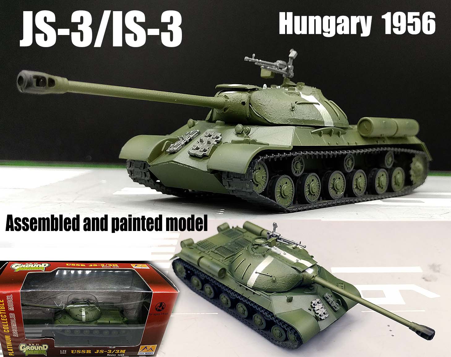 Easy model Russian IS-3M JS-3 Stalin heavy tank Hungary 1956 1/72 no ...